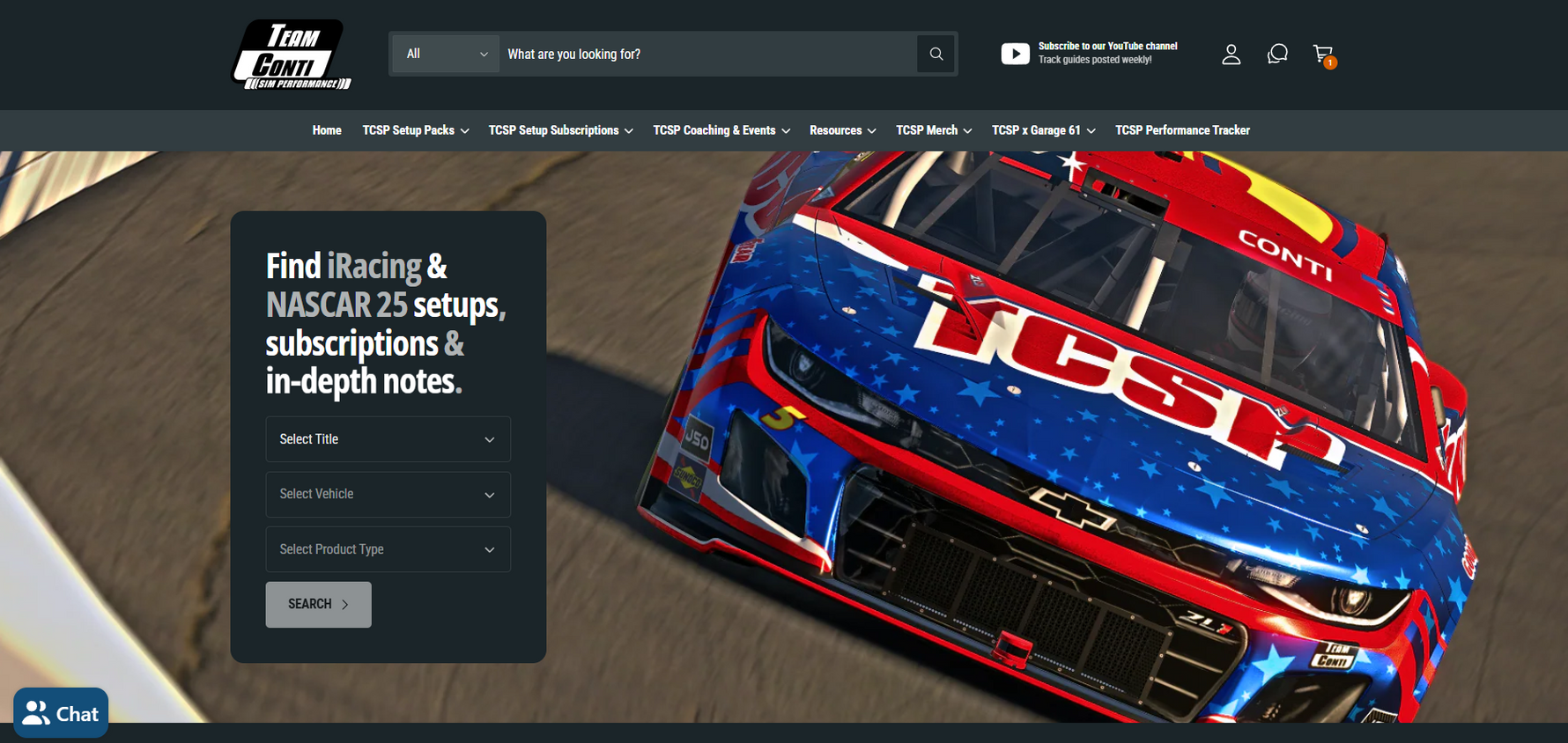 NASCAR 25 (Cup) Setup Packs – Team Conti Sim Performance