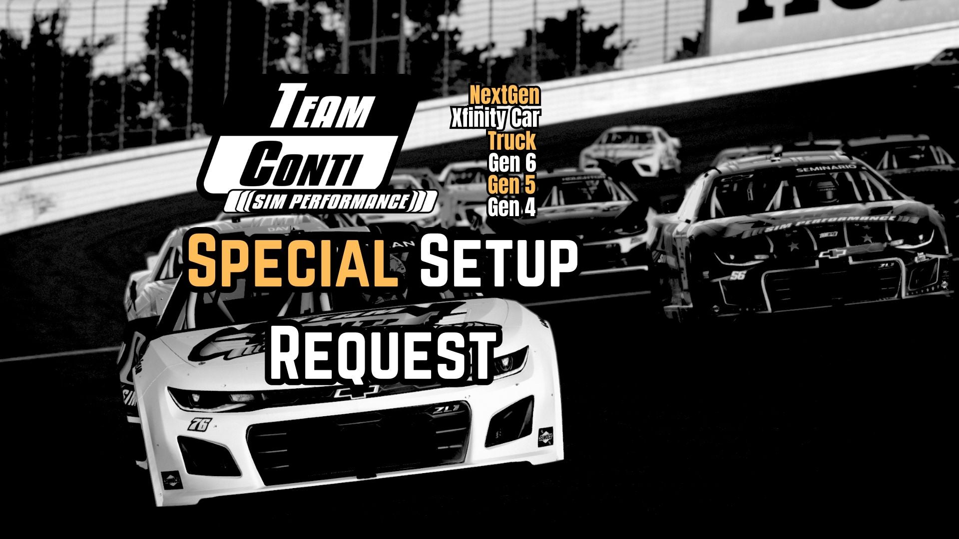 Custom iRacing Oval (NASCAR) Setup Request – Team Conti Sim Performance
